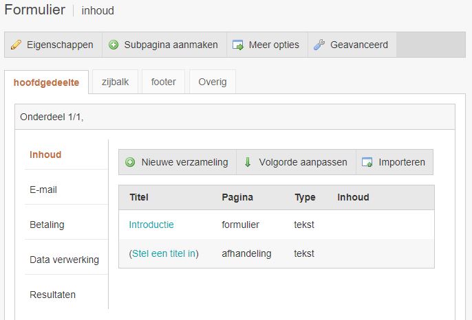 Inhoud van een formulier - Genkgo